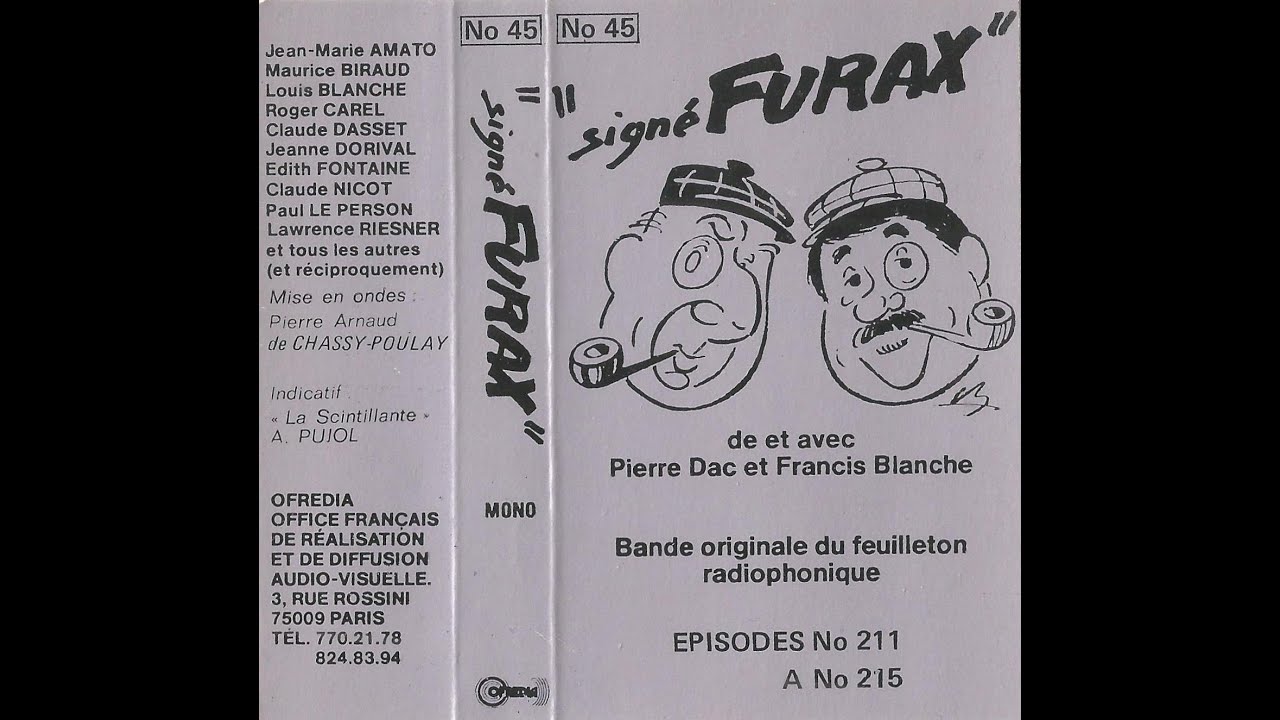 Signé Furax épisodes 211 à 215 - Cassette n°45 - Pierre Dac & Francis ...
