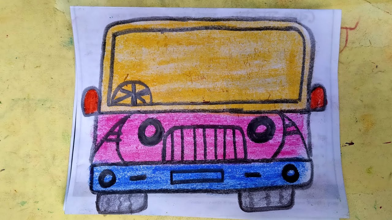 motor gari zip car motorcar drawing - YouTube