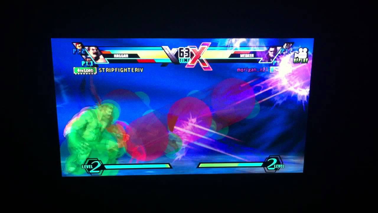 Ultimate Marvel vs. Capcom 3 replay with Hit Boxes Match 4 - YouTube