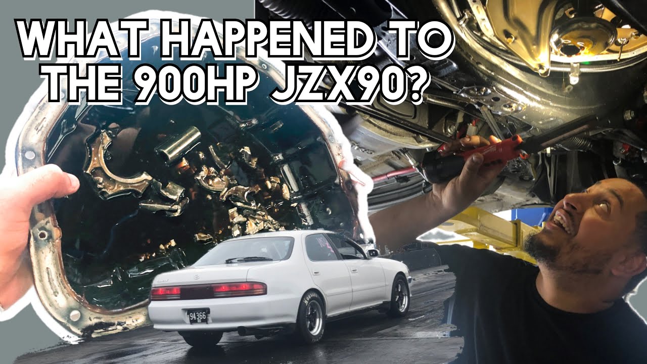 RIP 900 HP JZX90 stock bottom end - YouTube