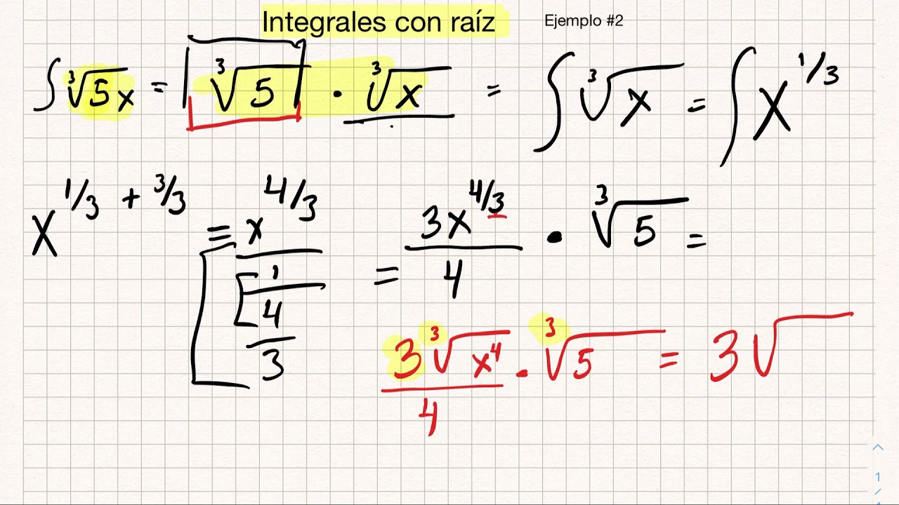 Integrales con raíces - YouTube