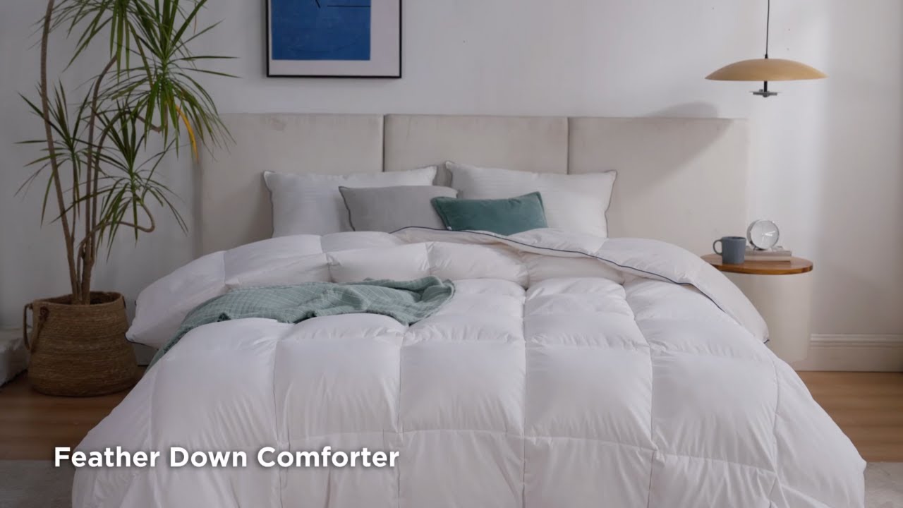 Bedsure Feather Down Comforter | Ultra-Soft Noiseless Down Duvet - YouTube