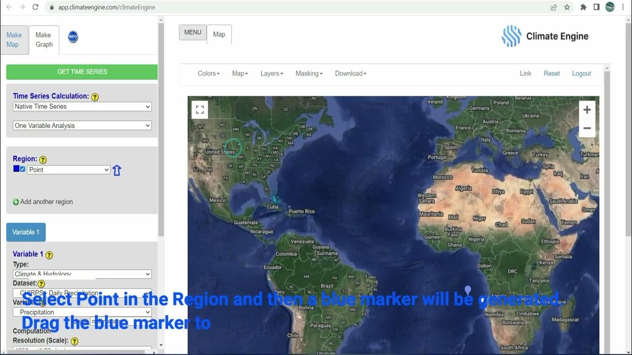 Workflow #34: 2022 How to Download Precipitation Data from CHIRPS database using Climate Engine ...