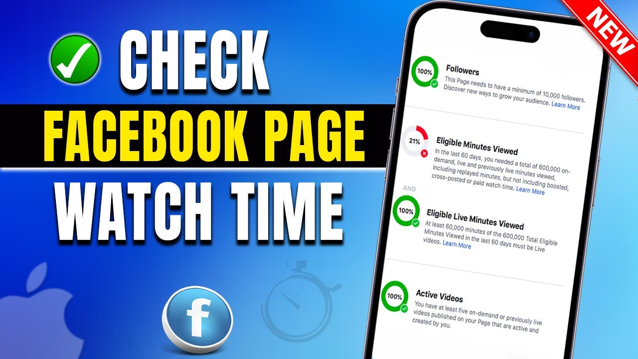 How to check Facebook page watch time mobile 2024 - YouTube