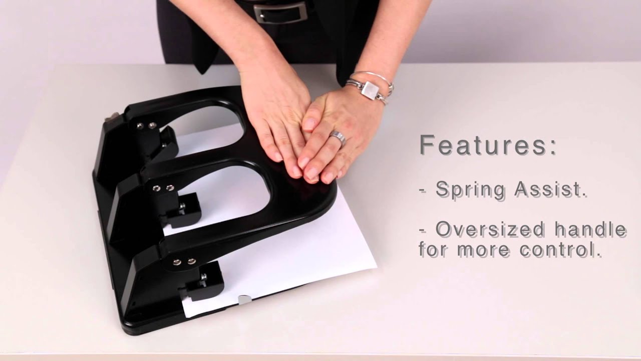 Master MP80 Mega Duty Three Hole Punch - YouTube