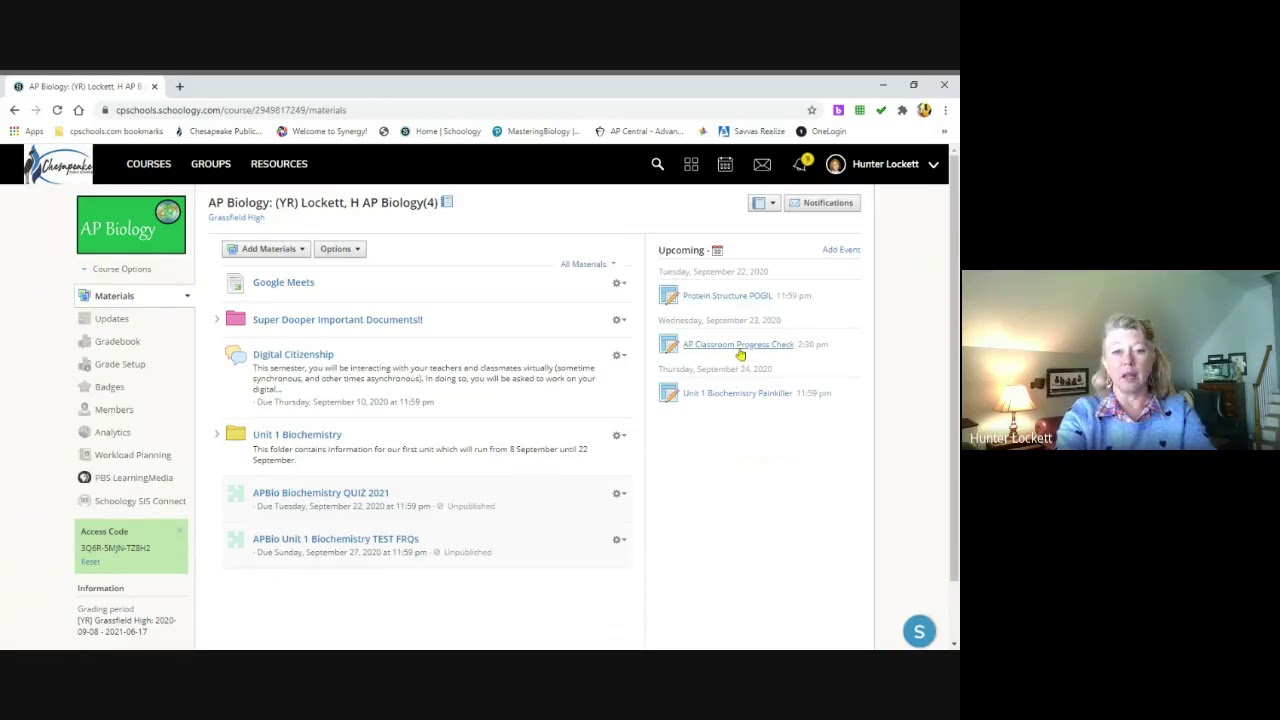 Hunter Lockett AP Biology Open House - YouTube