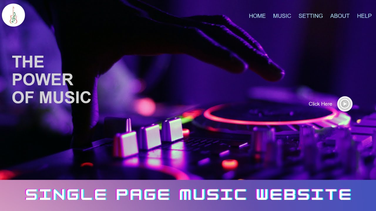Music Website Using || HTML CSS JAVASCRIPT || Simple Music Website ...