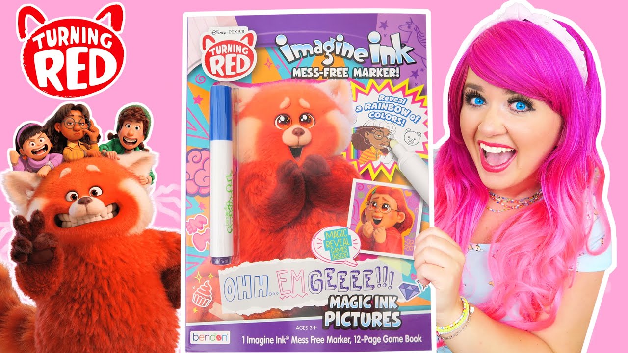 Coloring Turning Red GIANT Magic Reveal Ink Coloring Book | Imagine Ink ...