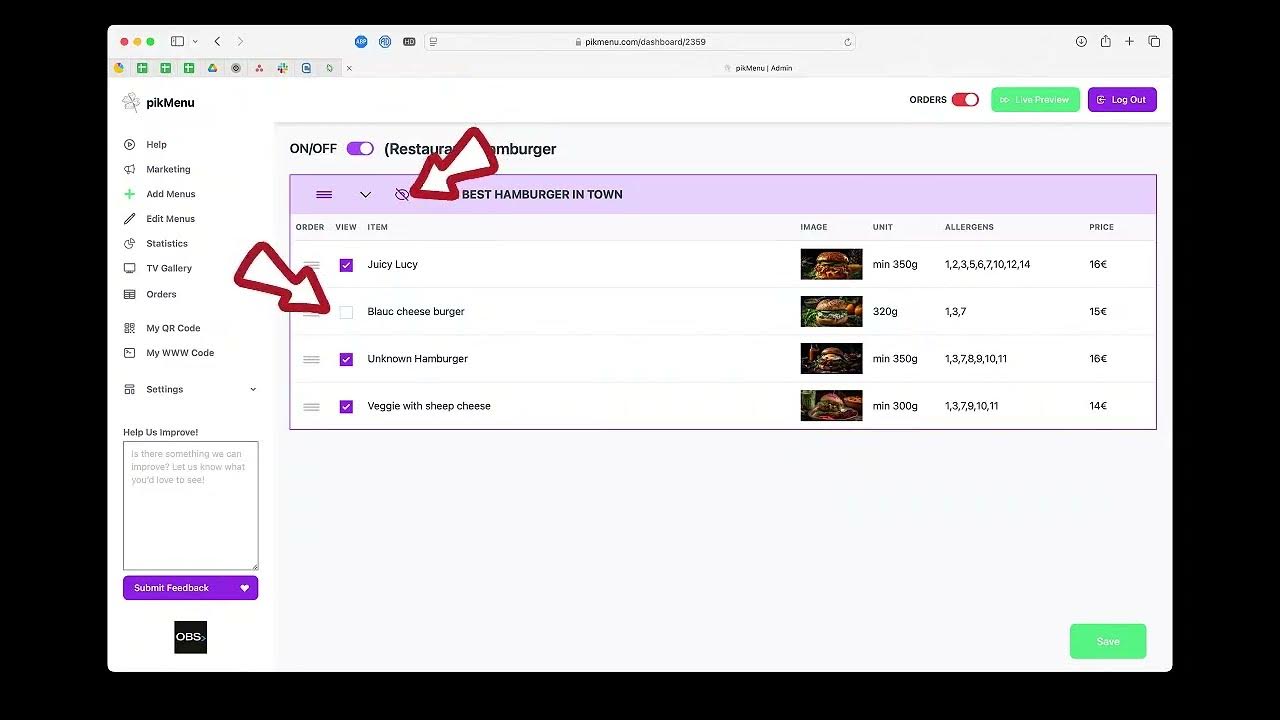 How to Show or Hide Menu Items in pikMenu – Step-by-Step Guide - YouTube