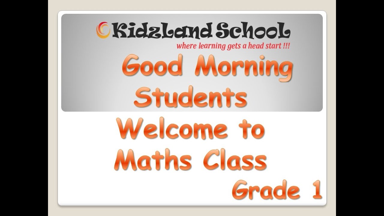 GRADE 1 Sub: Maths (21-01-2022 Friday) - YouTube