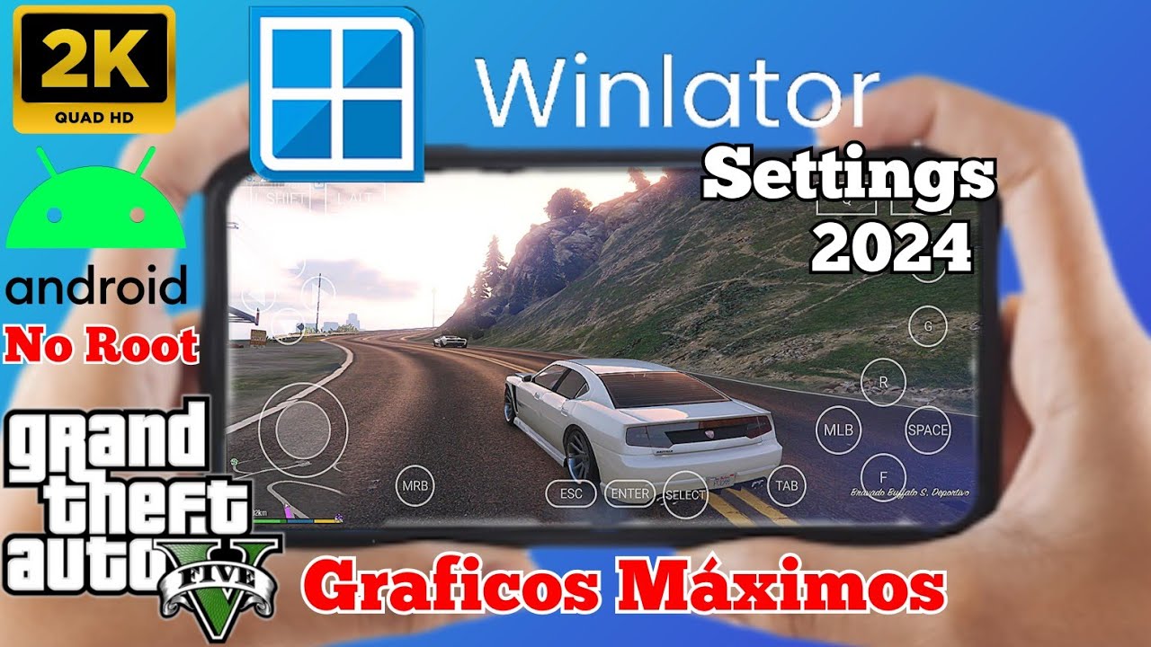 GTA V Winlator Android 2k MAX Graphics Gameplay Configuración Emulador ...