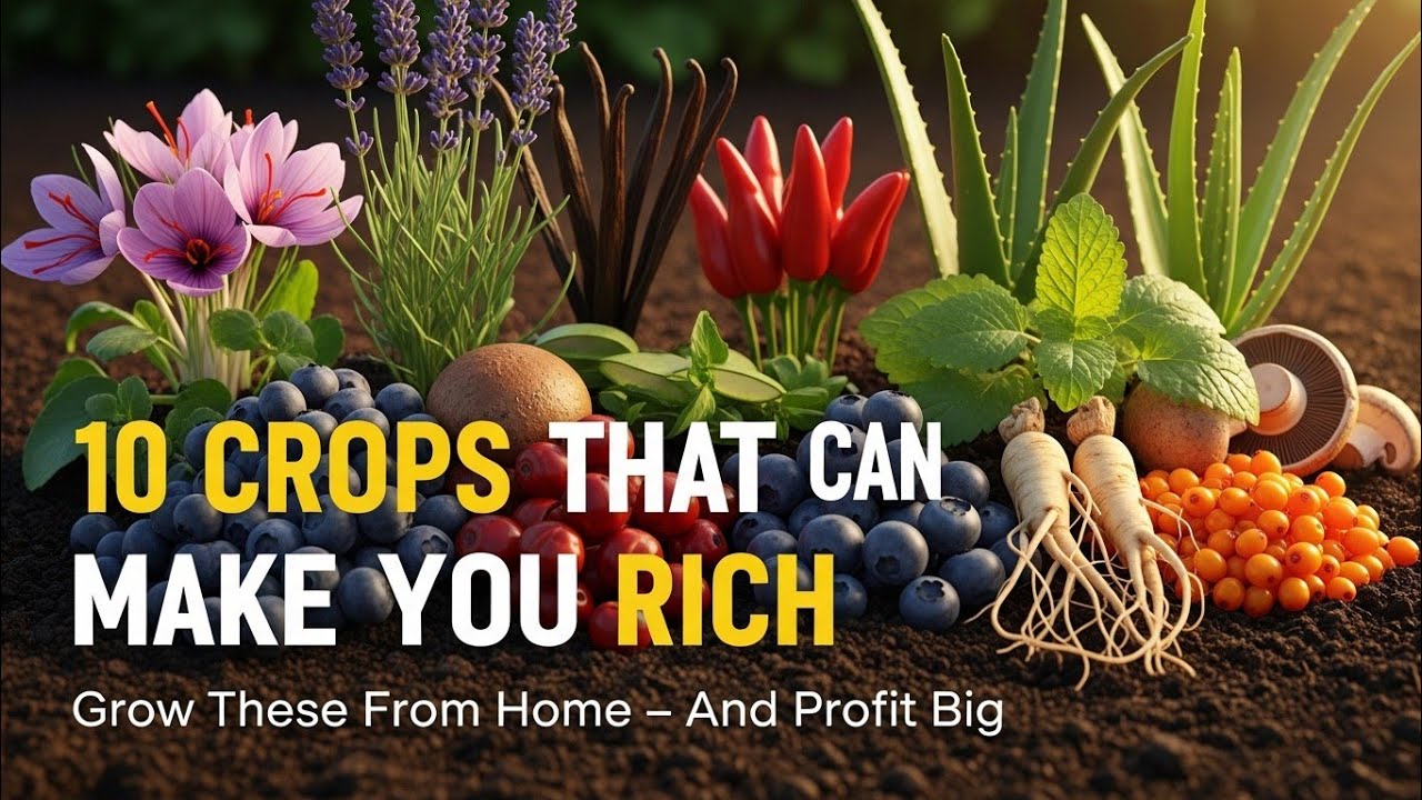 10 Easy & Profitable Crops You Can Grow From Your Home. - YouTube
