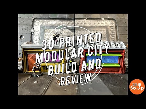 3D printed click-lock sci-fi city modular construction kit build and ...