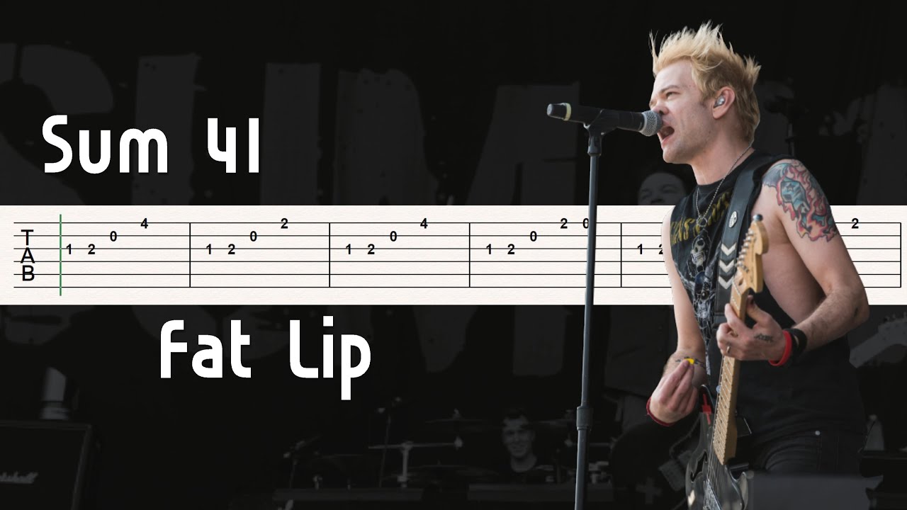 Sum41 - Fat Lip Guitar Tutorial [Tab] - YouTube