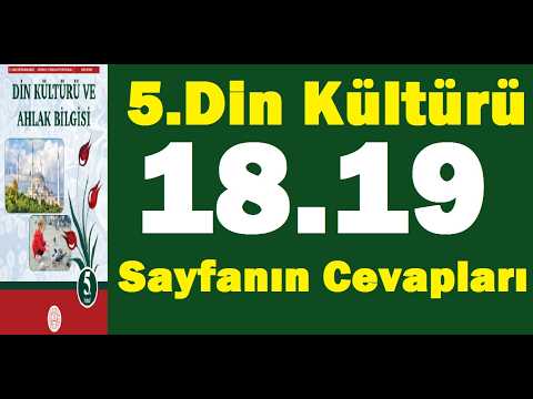 5.sınıf din kültürü ahlak bilgisi kitabı sayfa 18 19 cevapları meb yayınları
