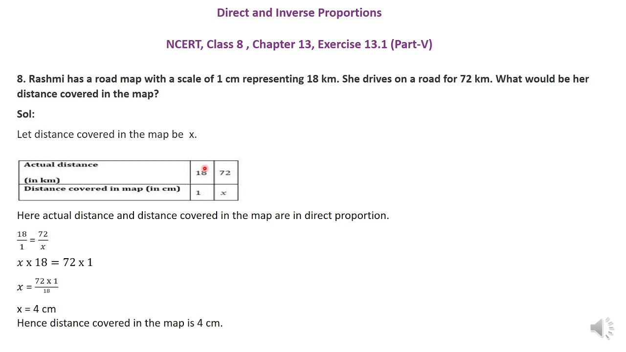 Direct and Indirect Proportion I Class 8 maths chapter solution I ...