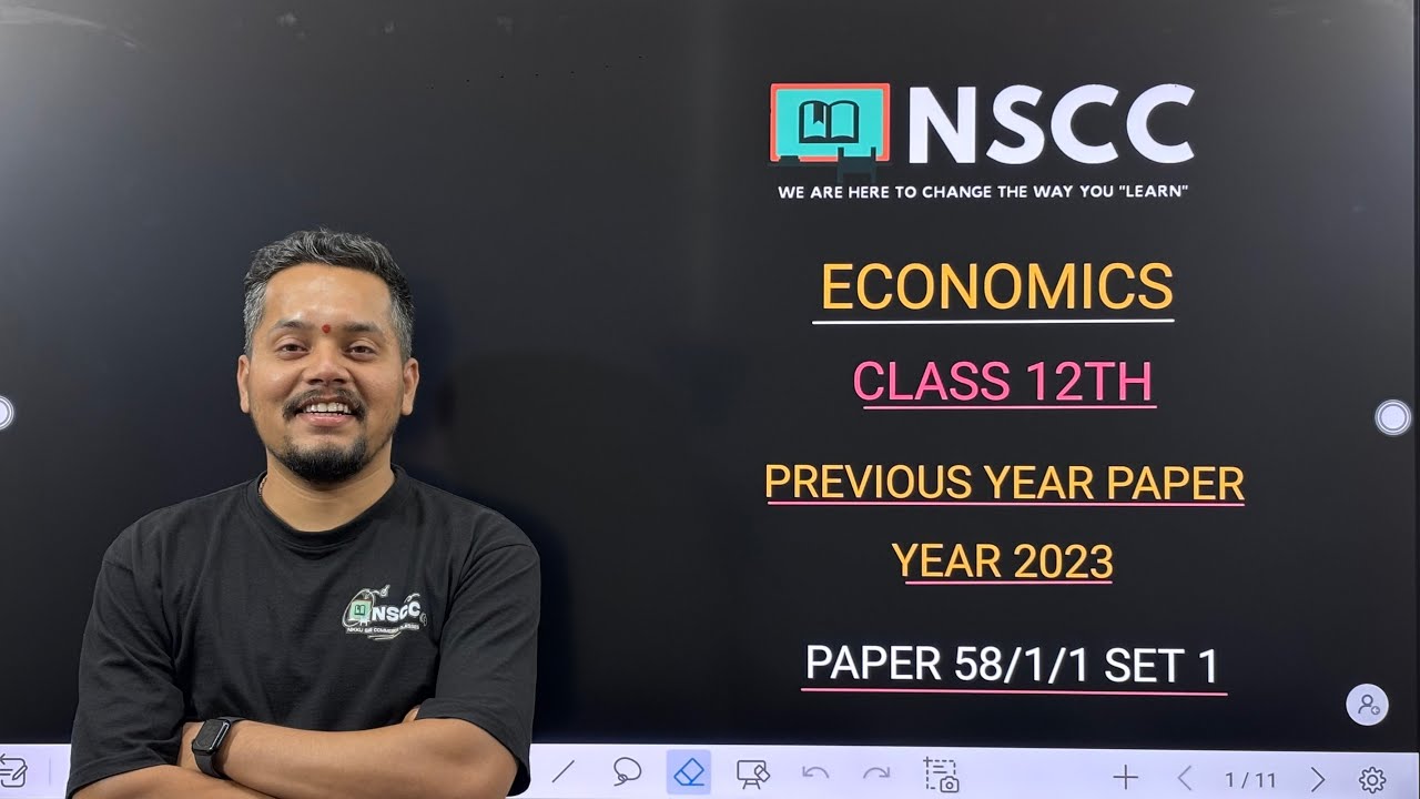 NSCC | CLASS 12TH | ECONOMICS | PYQ | 2023 | 58/1/1 | SET-1 - YouTube