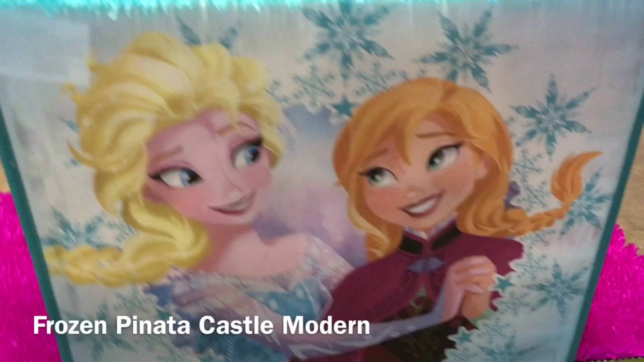 Frozen Pinata Castle Modern Birthday pinatas - YouTube