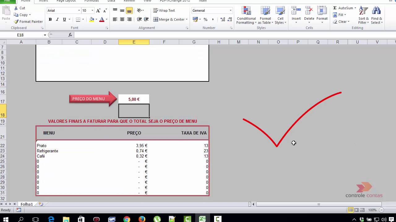 Iva na restauração - Menus - cálculo automático em excel - YouTube