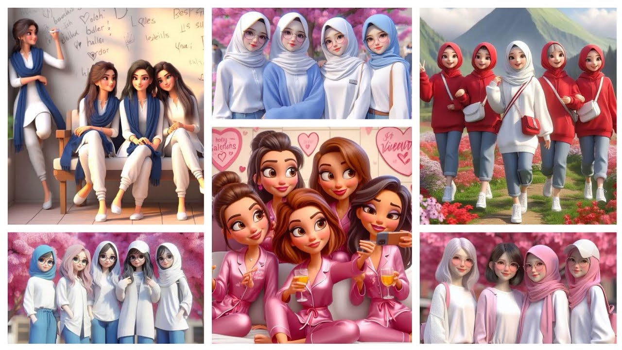 😘 Five besties V's four besties ️ #trending #cute #giftchoice #love ...