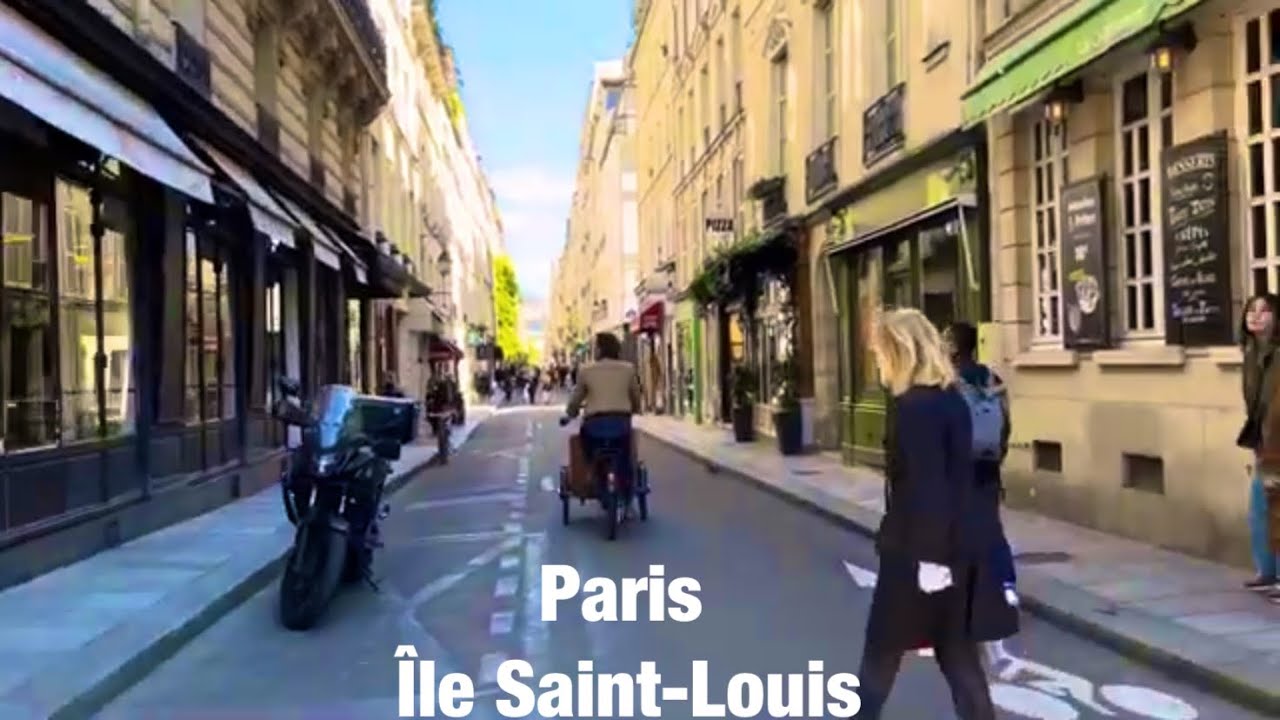 Paris city walks Île Saint-Louis Paris, France 4K - YouTube