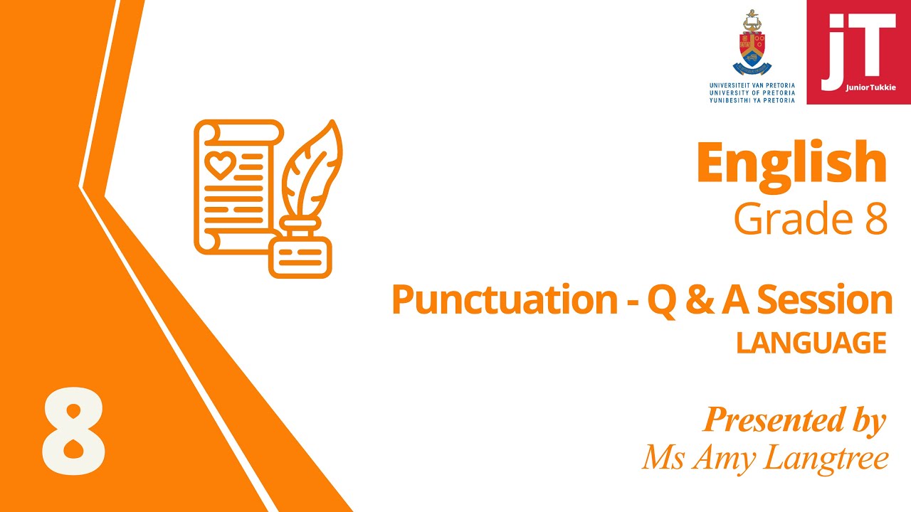Gr 8 English - Language - Punctuation Part 3 - Q & A Session - YouTube