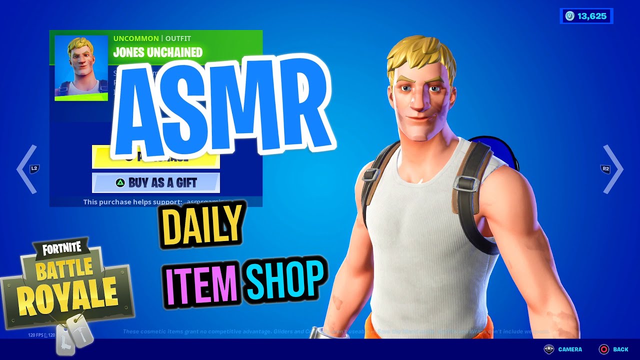 ASMR Fortnite NEW Jones Unchained Skin! Daily Item Shop 🎮🎧 Relaxing ...