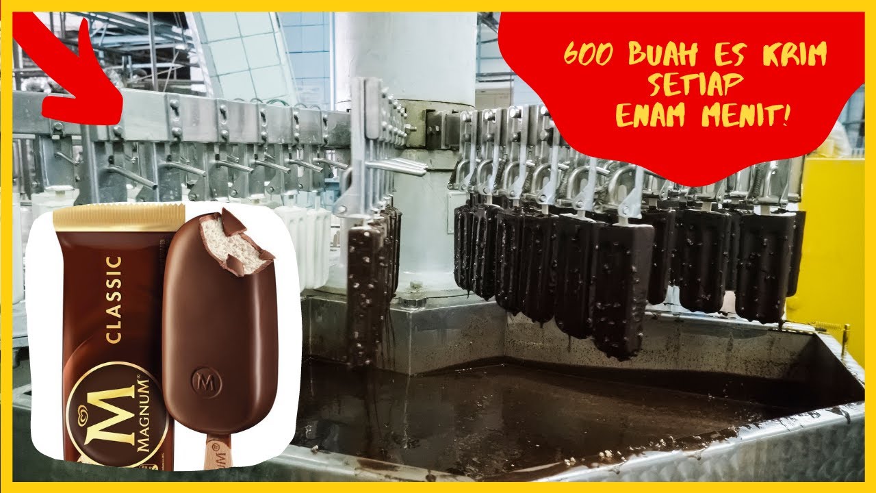 600 ES KRIM PER 6 MENIT! PROSES PEMBUATAN ICE CREAM DI PABRIK DAN Merk ...