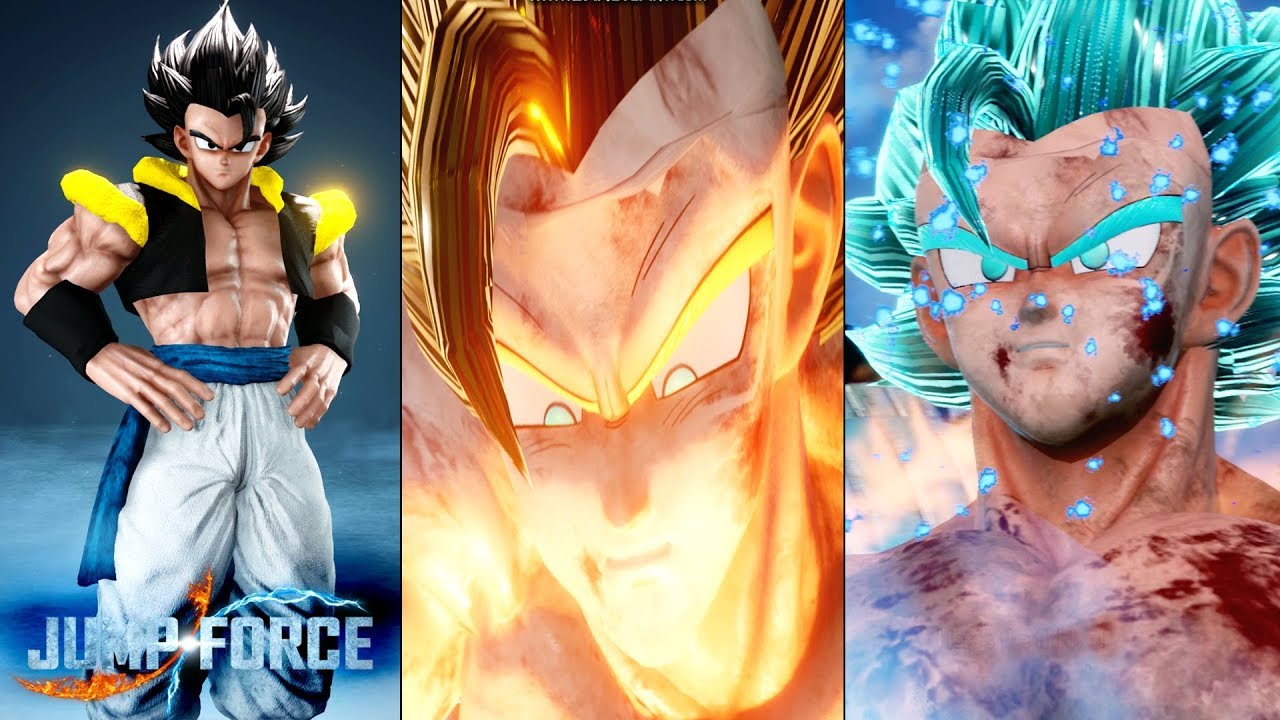 Jump Force - Gogeta from DBS Broly Movie | All Forms (Base-SSJ-SSB ...