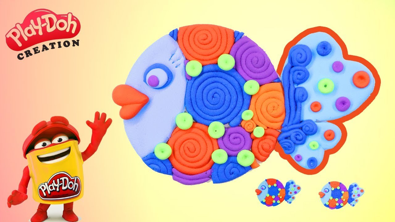 Playdoh Rainbow Fish Craft. Playdough videos for kids and beginner ...
