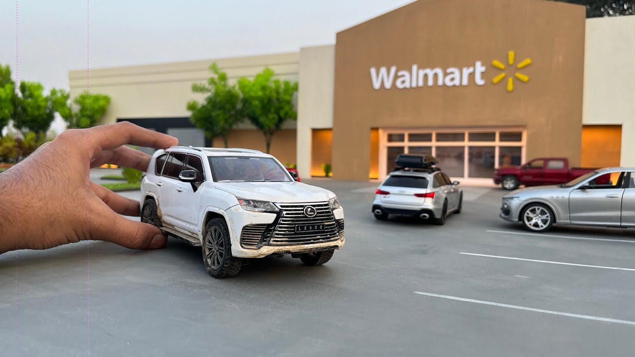 DIY Tiny Walmart Store with Parking Lot Diorama for Miniature Scale ...