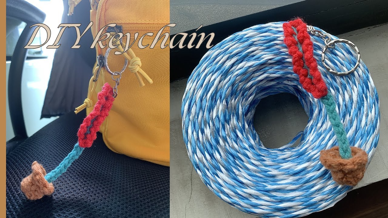 Mini Kew Red Lavender Pot Keychain CROCHET TUTORIAL Right Handed 🫱 ...