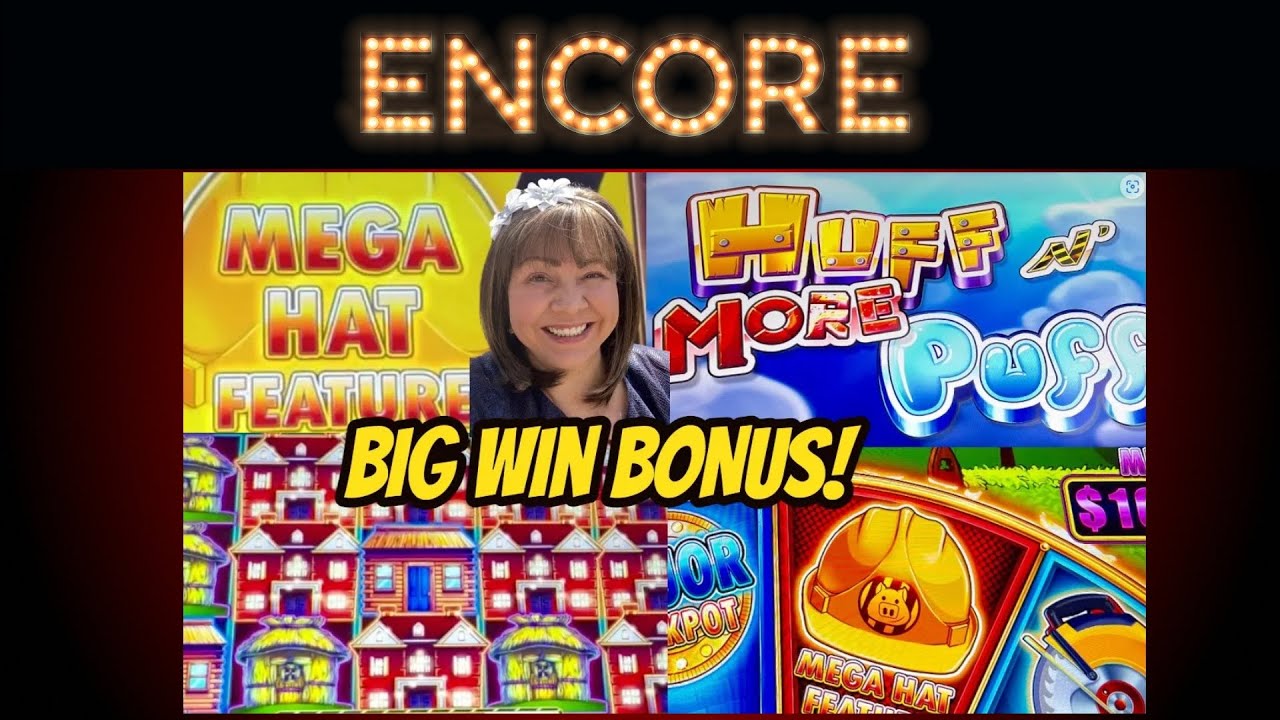 Big Win Mega Hat Feature! Full Screen of Houses Huff N' More Puff ...