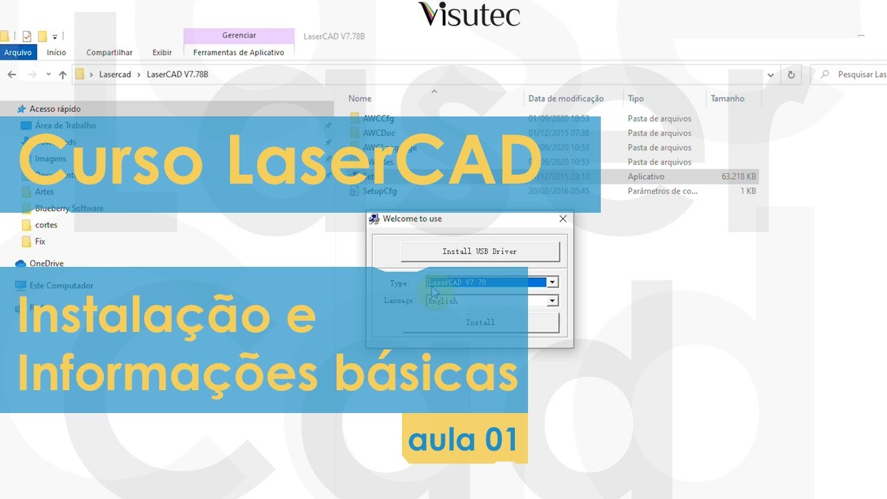 Visutec | Curso de LaserCAD | Instalação e informações básicas - YouTube