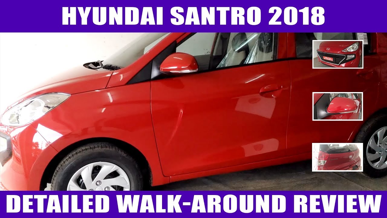 Hyundai Santro 2018 Red Walkaround Review | Hyundai Santro Sportz 2018 ...
