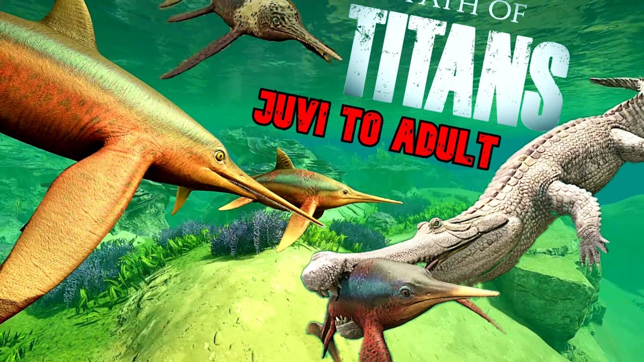 Path of Titans - Juvi to Adult - Eurhinosaurus - Highlights + Funny Moments - I'm NOT A TOY ...