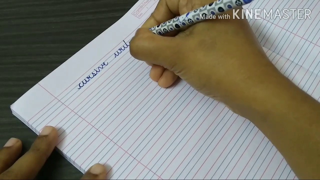 Cursive writing|part 1 | basic stroke for letters a,c,d,g,o,q - YouTube