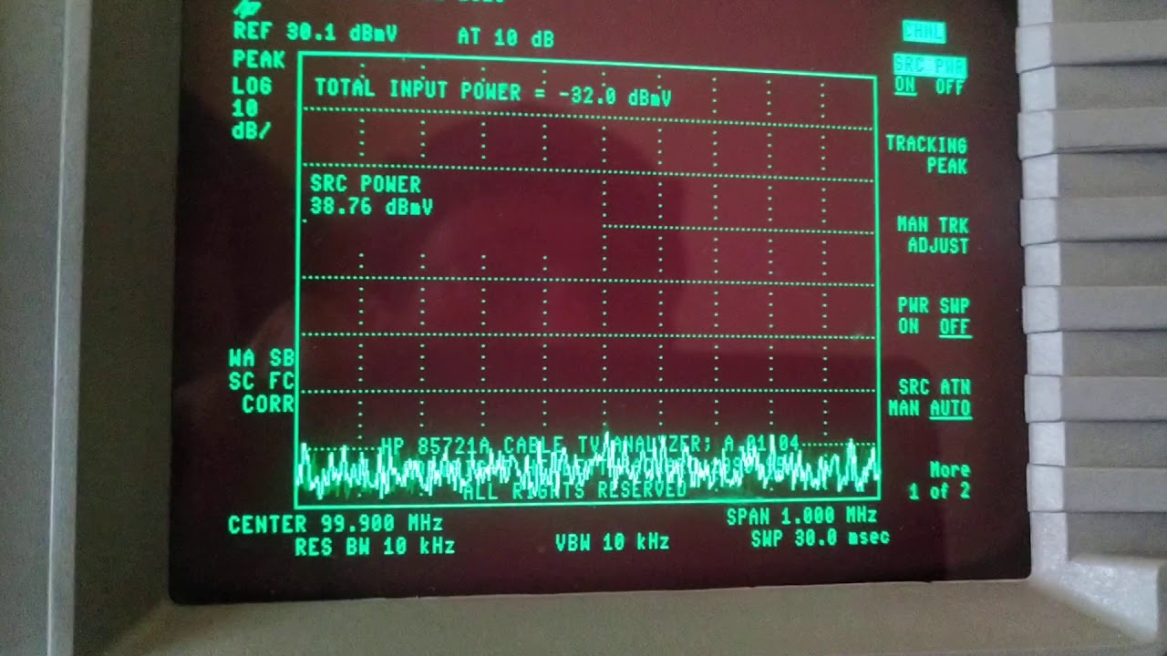 Analizador de espectro Hewlett Packard 8591C - YouTube