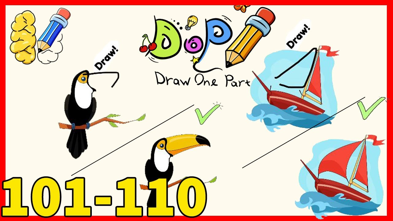 DOP Draw One Part | Level 101 102 103 104 105 106 107 108 109 110 ...