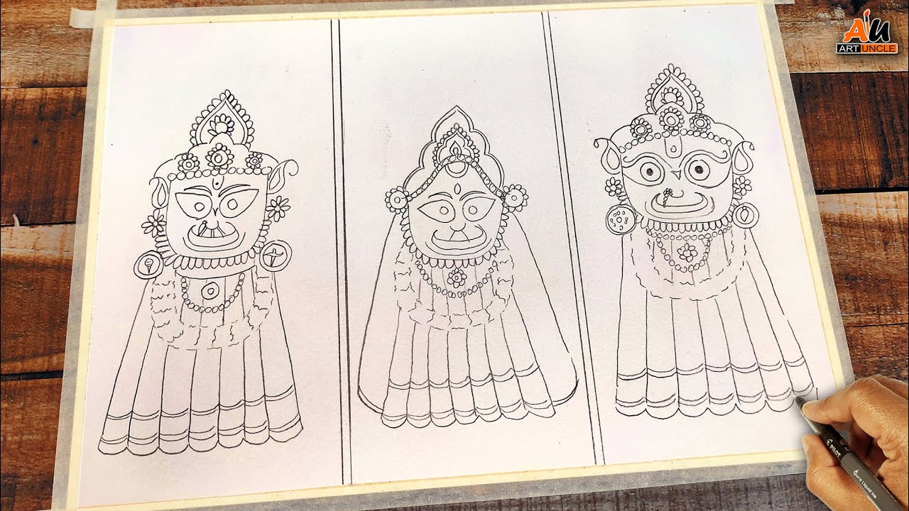 How to Draw Lord Jagannath || Rathyatra Drawing - YouTube