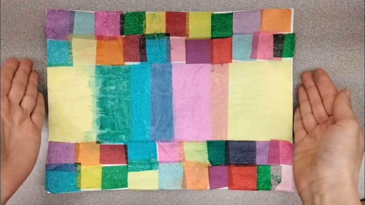 Primary Tissue Paper Overlap Collage and Mixing - YouTube