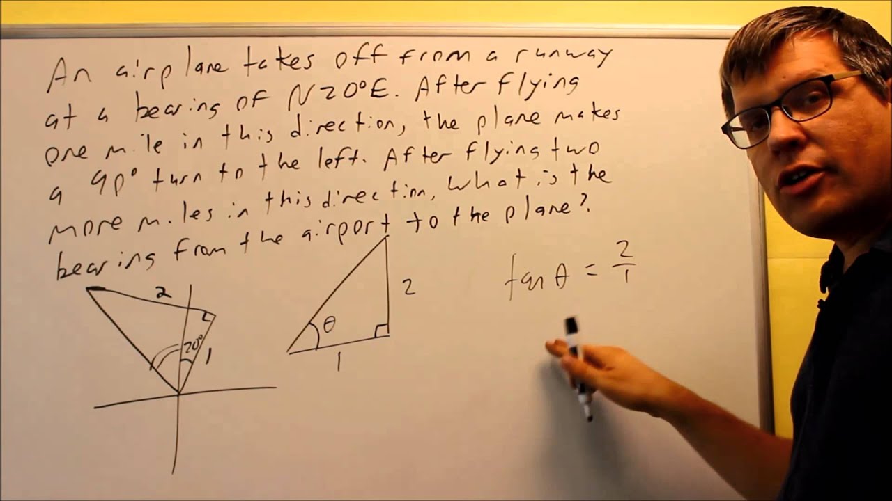 Right Triangle Applications Involving Bearing - YouTube