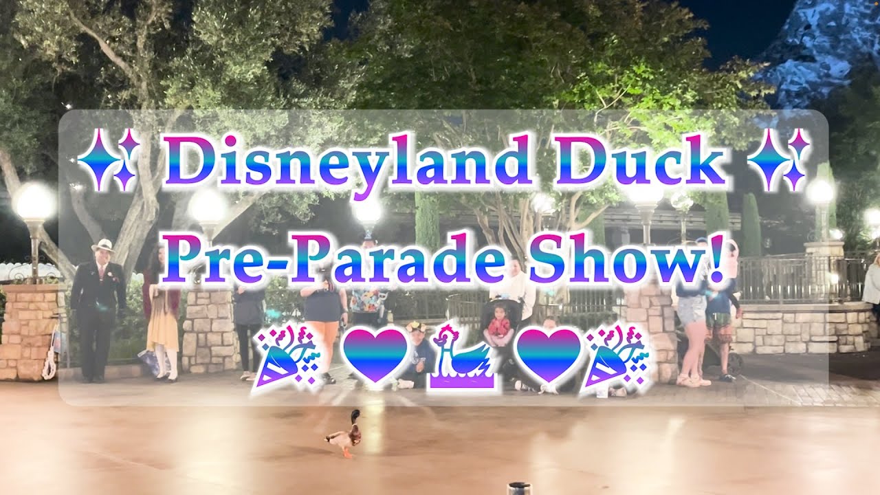 Disneyland Duck Pre-Parade Show! - YouTube