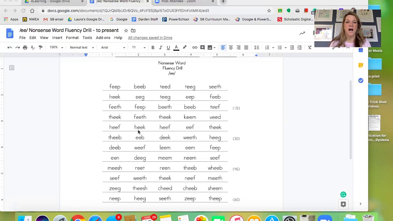 /ee/ Nonsense Word Drill video with Mrs. Utz - YouTube