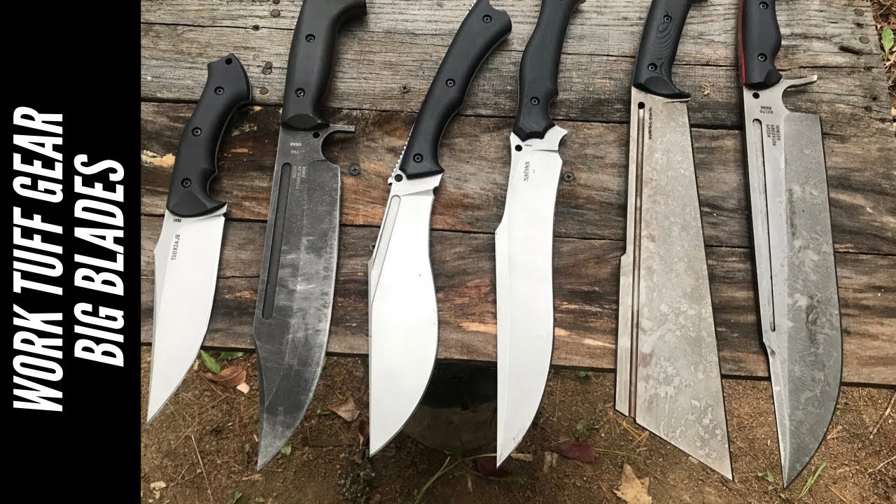 6 New Large & HUGE Blades from Work Tuff Gear: Kukuri, Monster Bowie ...