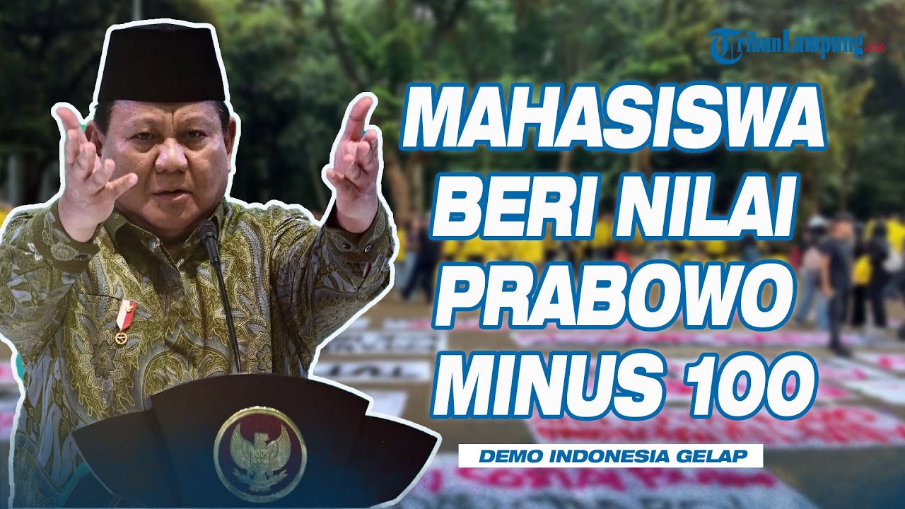 Demo Indonesia Gelap di Penjuru Nusantara, Mahasiswa Beri Nilai Prabowo ...
