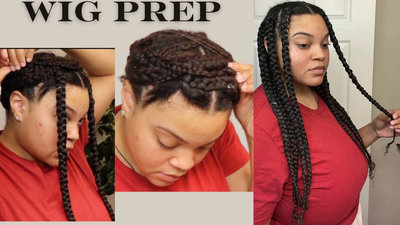 Easiest Way To Prep Long Hair For Wigs Without Cornrows! - YouTube