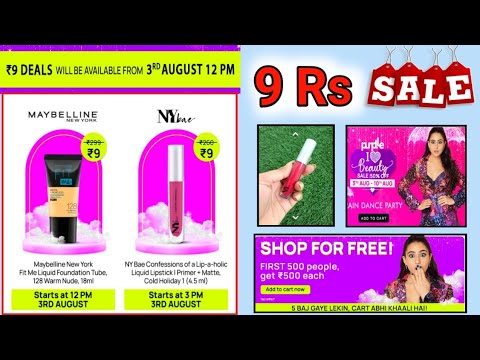 Purplle 9 rs sale 🔥🤩 | purplle new offers | purplle i heart beauty sale ...