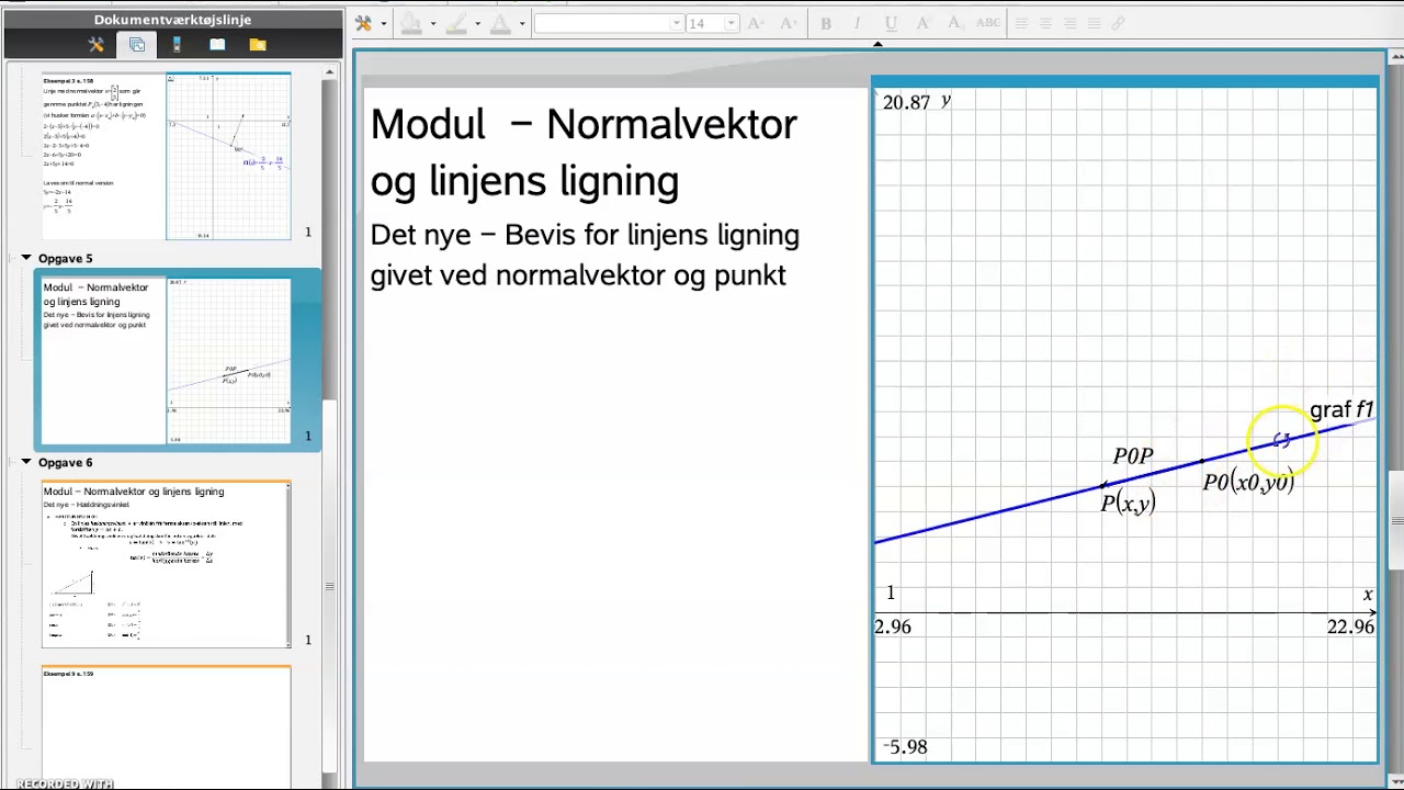 Modul "Normalvektor og Linjens Ligning" - Bevis - YouTube