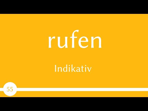 Verb - rufen - Präsens, Präteritum, Perfekt - Konjugation (Verb 55) - A2